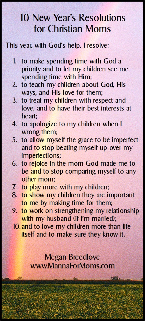 10 New Year’s Resolutions for Christian Moms – Manna For Moms